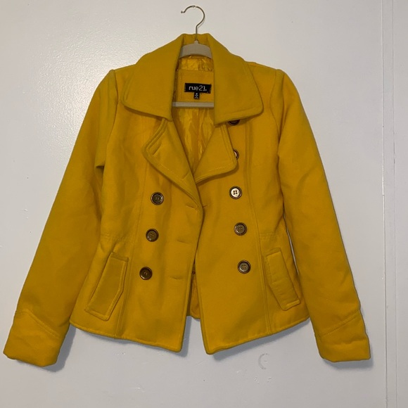 Rue21 | Jackets & Coats | Sold Yellow Rue 2 Coat | Poshmark
